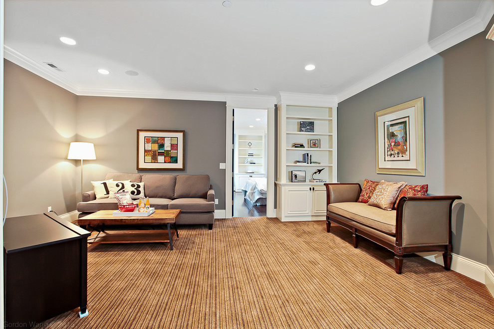 Luxury Mercer Island Mansion With Water Views - Transitional - Basement ...