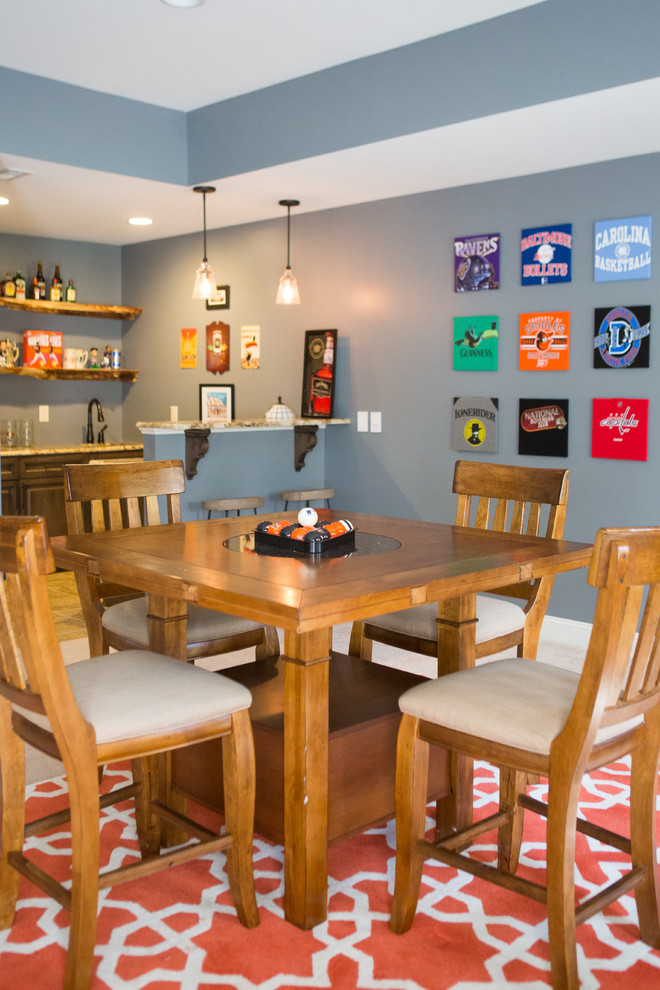 Man Cave Basement - Modern - Basement - Raleigh - by TEW Design Studio ...