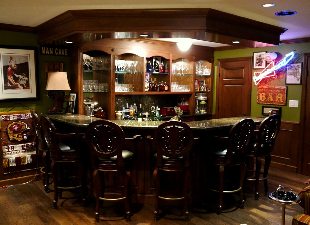 Man-Cave Media Room - Traditional - Basement - Vancouver - by Christine ...