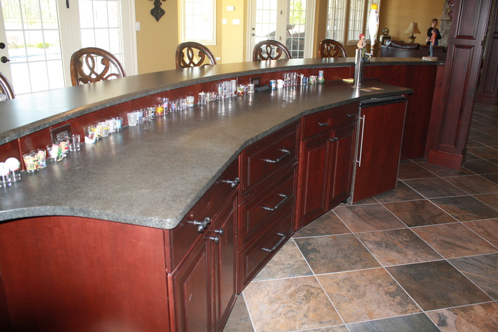 Maple Curved Bar - Traditional - Basement - Chicago - by J. Powless ...