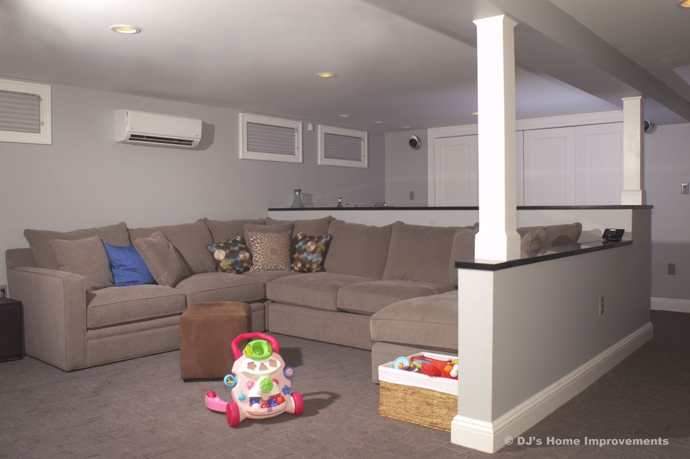 Media by DJ's Home Improvements - Contemporary - Basement - New York ...