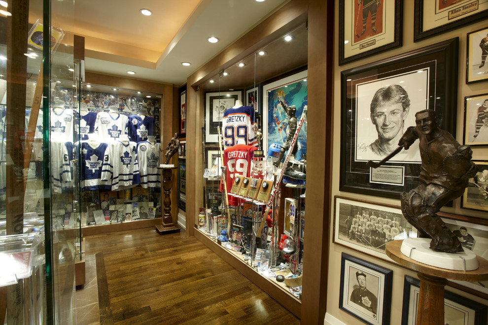 Memorabilia Display & Entertainment Space - Contemporary - Basement ...