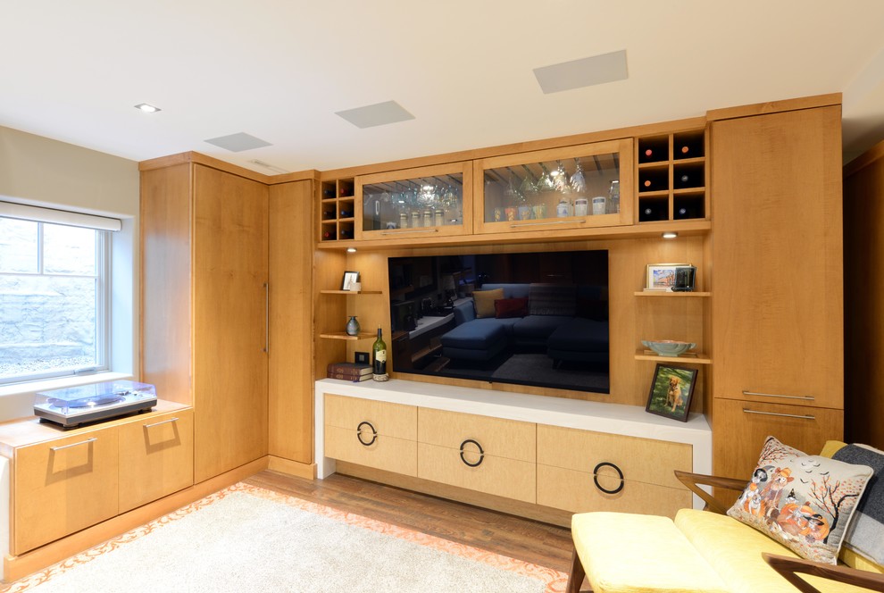 Midcentury Modern Basement Remodel - Midcentury - Basement - Other - by ...