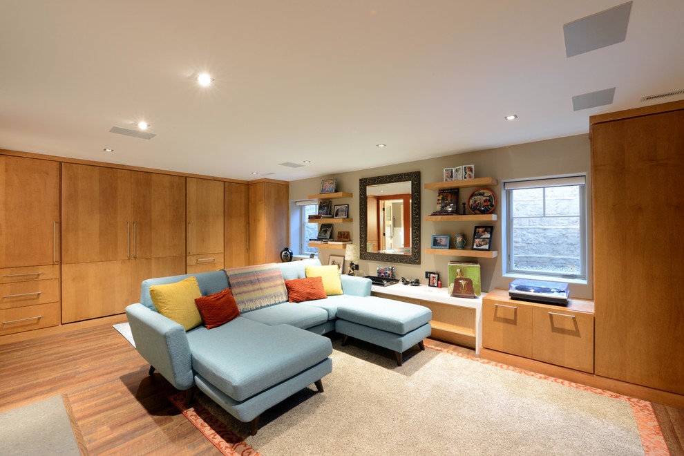 Midcentury Modern Basement Remodel - Midcentury - Basement - Other - by ...