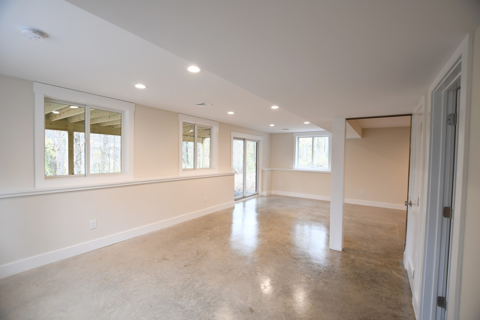 Modern Barn Home - Barn 32 - Farmhouse - Basement - New York - by ...