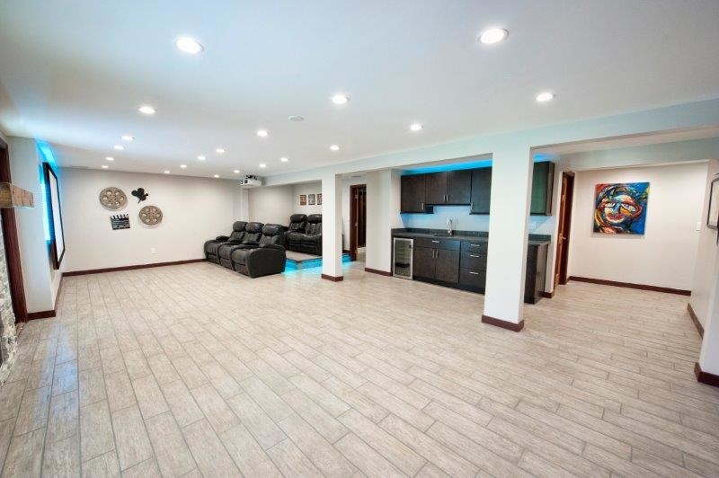 Modern Basement Remodel - Contemporary - Basement - Columbus - by Pat ...
