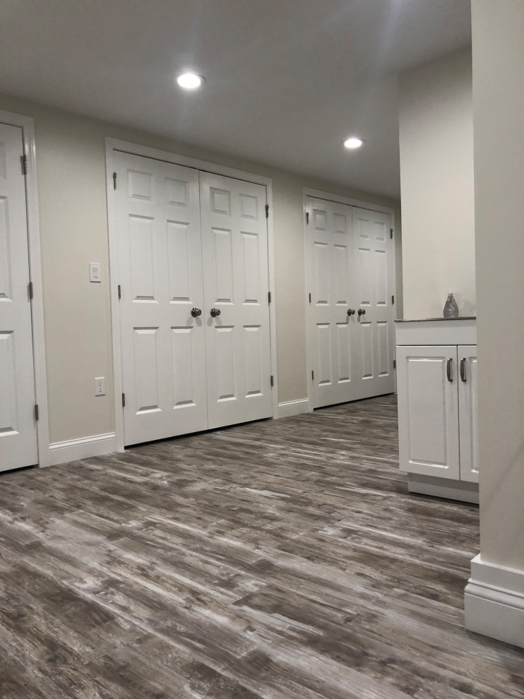 Modern Basement Renovation With Home Gym, Lexington, MA - Modern ...