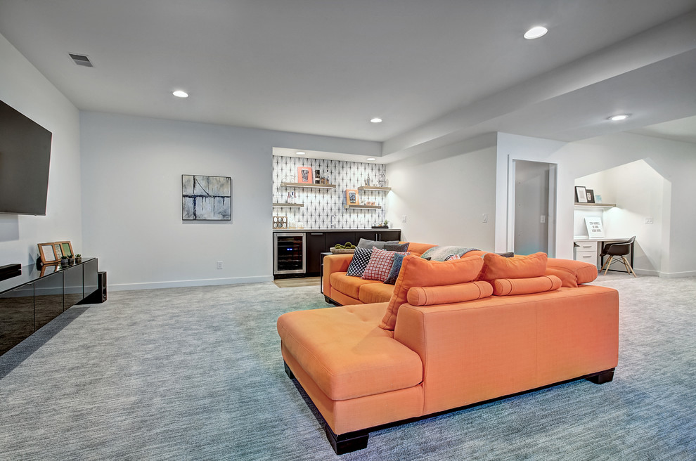 Modern Comtemporary New Home - Contemporary - Basement - Grand Rapids ...