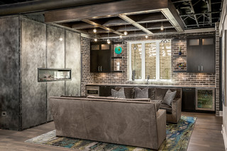Modern Edgy Basement - Contemporary - Basement - Chicago - by Designing ...