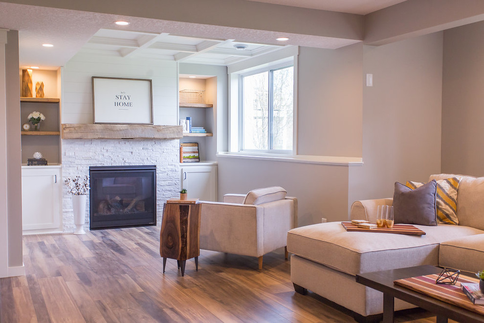 Modern Farmhouse Basement Finish | Blaine, MN - Farmhouse - Basement ...