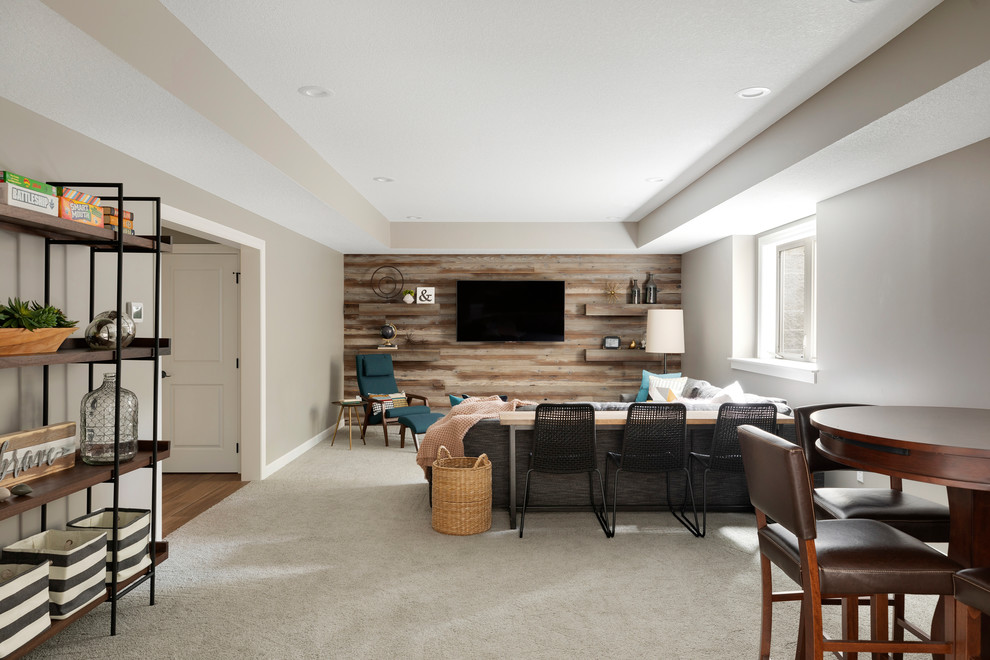 Modern lower level and addition - Modern - Basement - Minneapolis - by ...