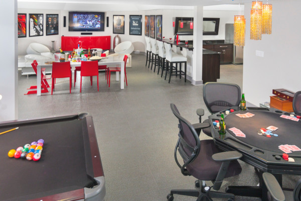 Modern Media Room/Basement - Modern - Basement - DC Metro - by WestBay ...