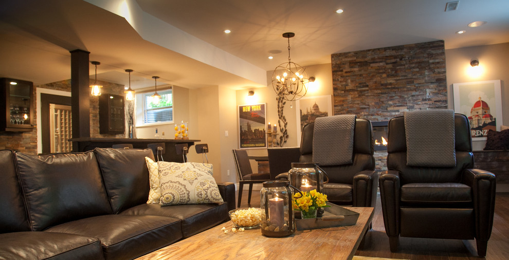 Modern Vintage Basement - Eclectic - Basement - Toronto - by Lina ...