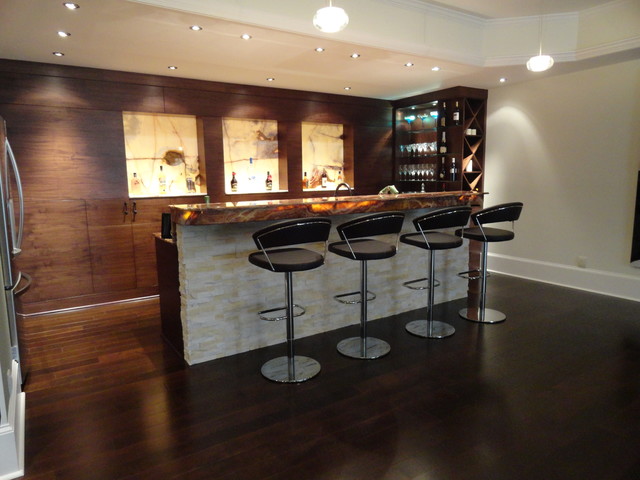 Modern Walnut Basement Bar - Moderno - Sótano - Atlanta - de Acworth ...
