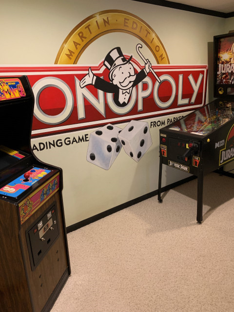 Monopoly Game Hand Painted Murals in Lower Level by Tom Taylor of Mural ...