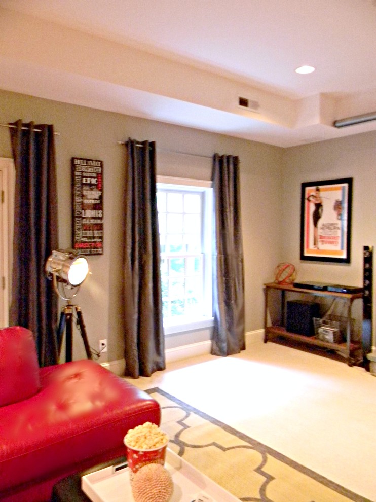 Movie Themed Basement - Contemporary - Basement - Richmond - by Seaside ...