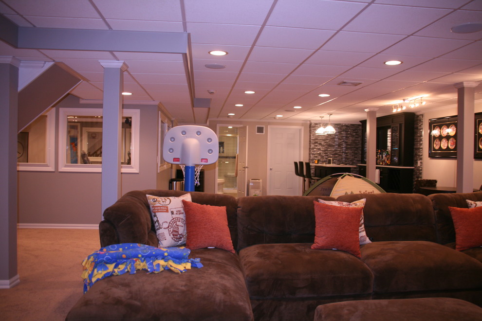 Multi-Basement in Massapequa - Contemporary - Basement - New York - by ...