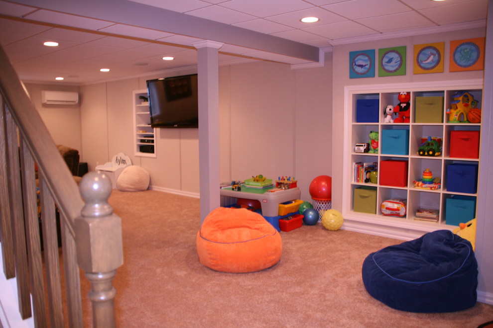 Multi-Basement in Massapequa - Contemporary - Basement - New York - by ...