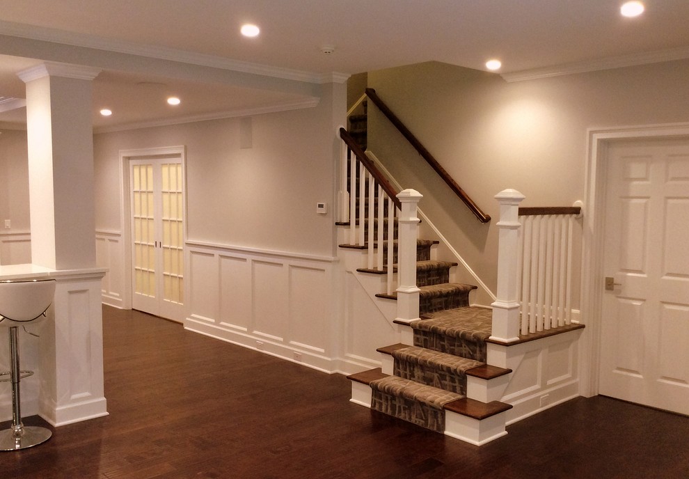 Multiuse Basement Remodeling - Newtown, CT - Traditional - Basement ...