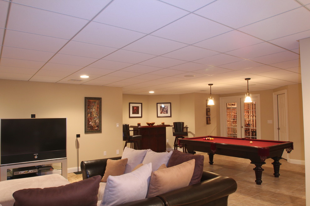 New England Contemporary - Transitional - Basement - Providence - by ...