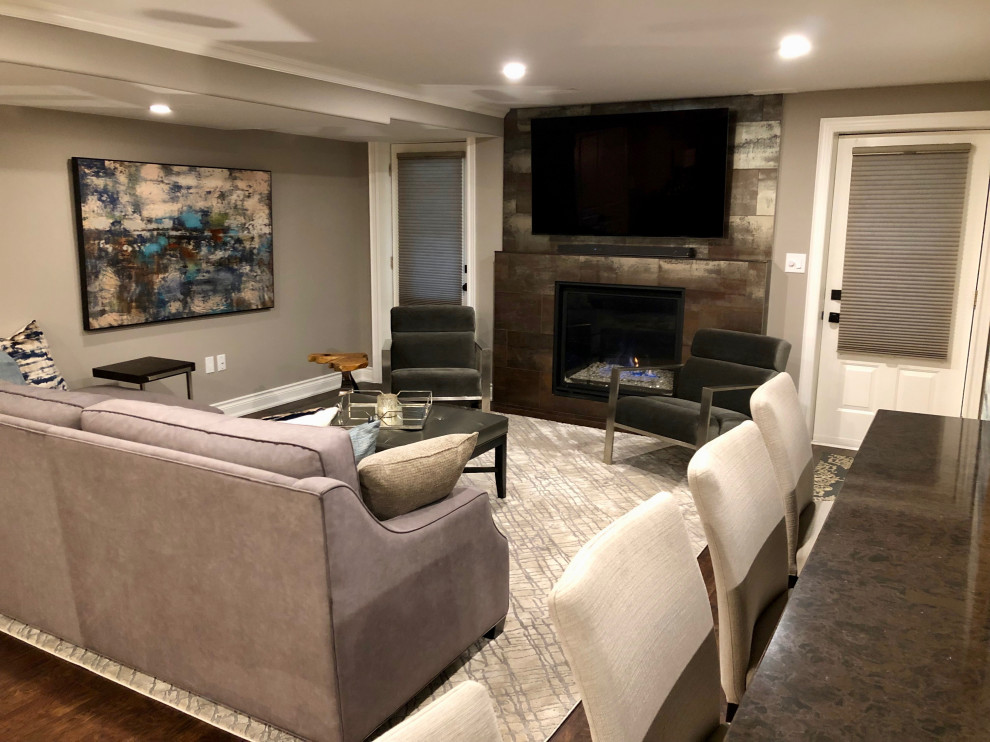 Niagara Walk out Basement - Contemporary - Basement - Toronto - by ...