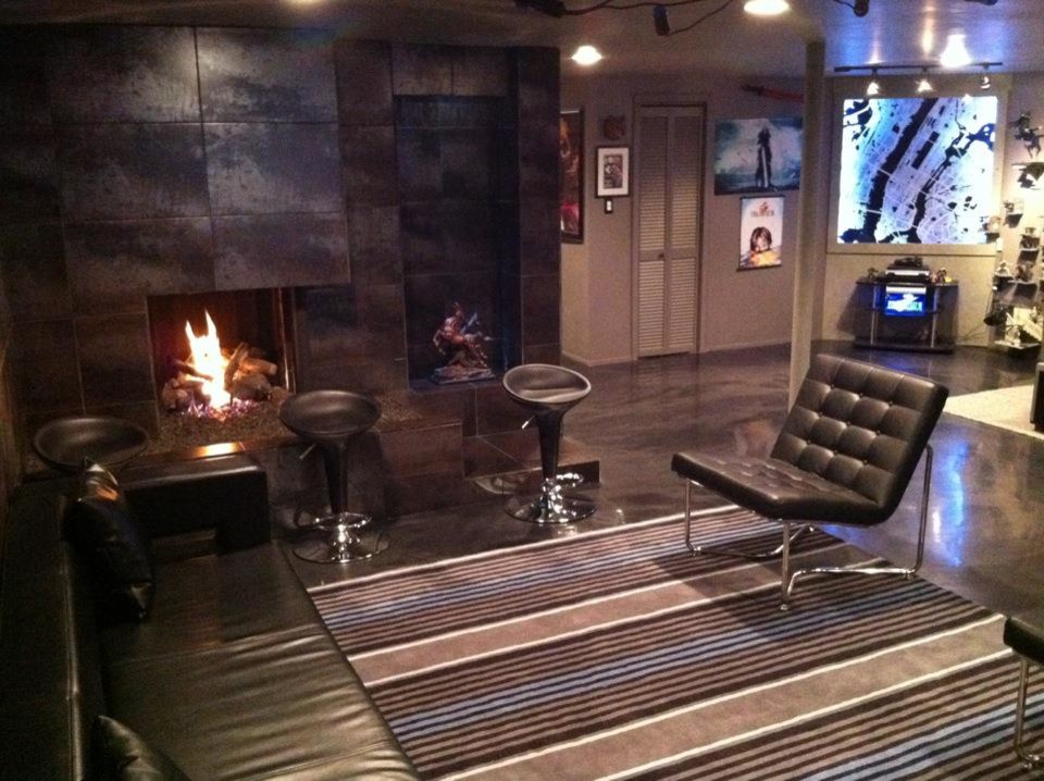 NJ Man Cave Show - Modern - Basement - New York - by Bodenkraft | Houzz