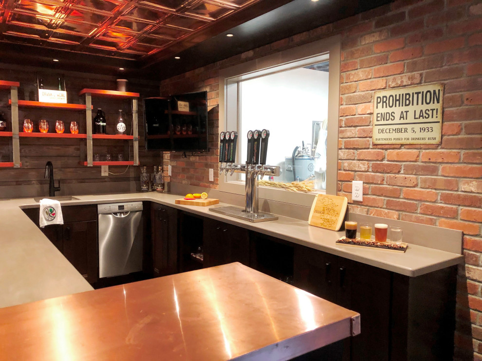 North Ann Arbor Basement Remodel: Home Brewpub - Transitional ...