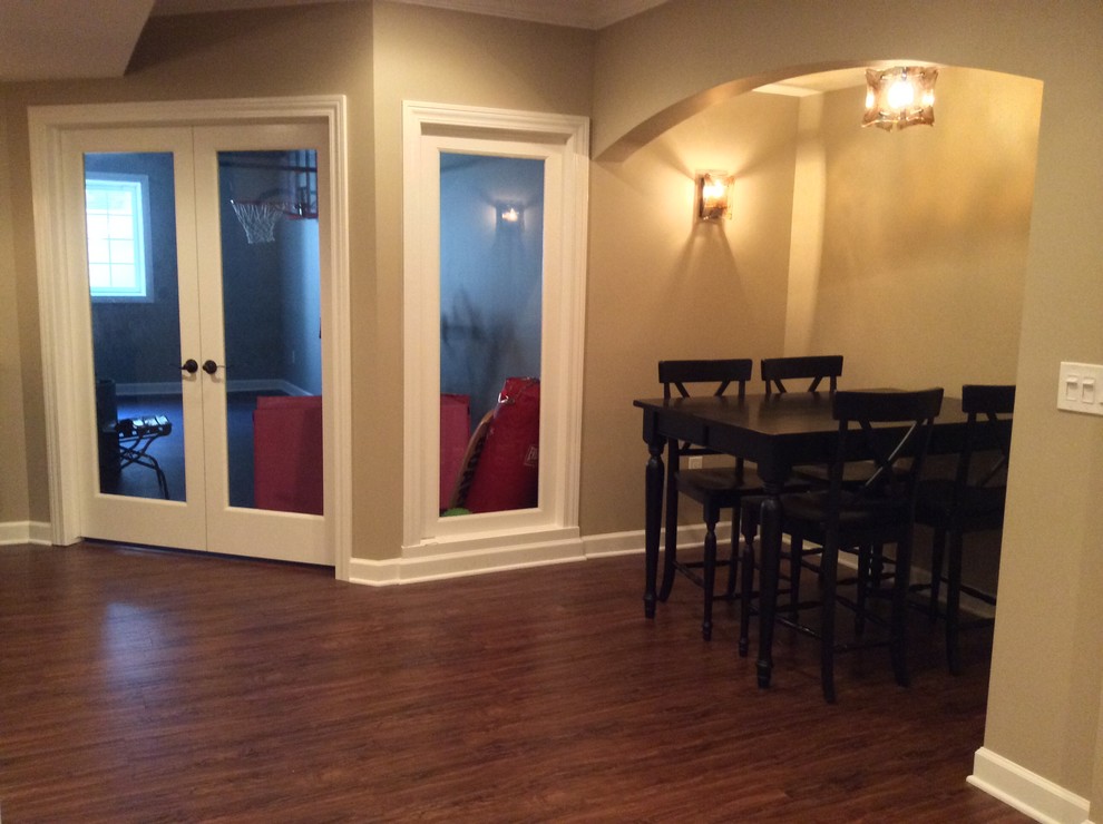 Novi Traditional Finished Basements - Traditional - Basement - Detroit ...