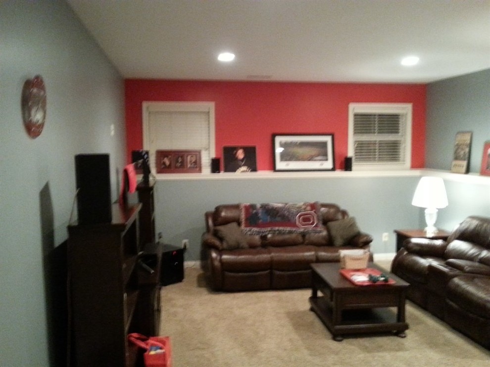 Ohio State Room Before And After Sous Sol Columbus Par Rhino