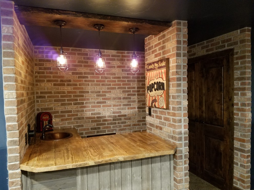 Old Mill Thin Brick Basement Bar - Brick Color Castle Gate - Rustic ...