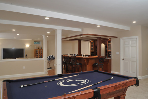 Open Concept Basement - Traditional - Basement - Philadelphia - by ...