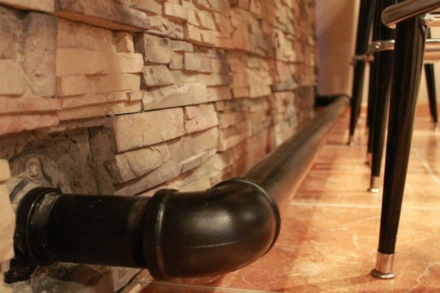 pipe lines in the basement - Modern - Basement - Detroit | Houzz UK