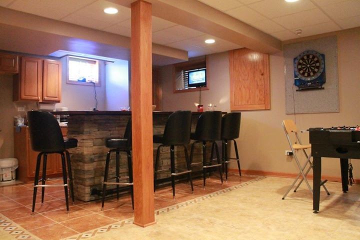 playing room in the basement - Modern - Basement - Detroit | Houzz