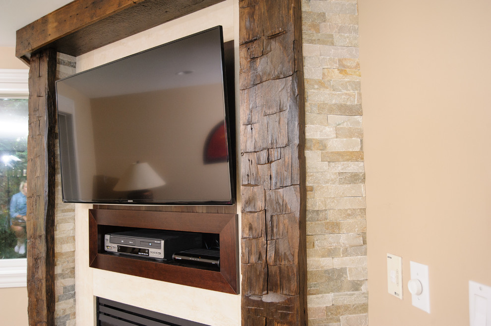 Plymouth Custom Reclaimed Wood Bar Design - Rustic - Basement - Detroit ...