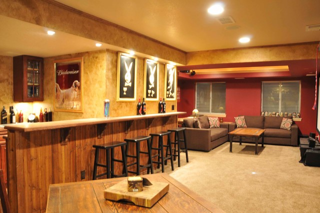 Pub Basement Traditional Basement Denver By Bella Basements