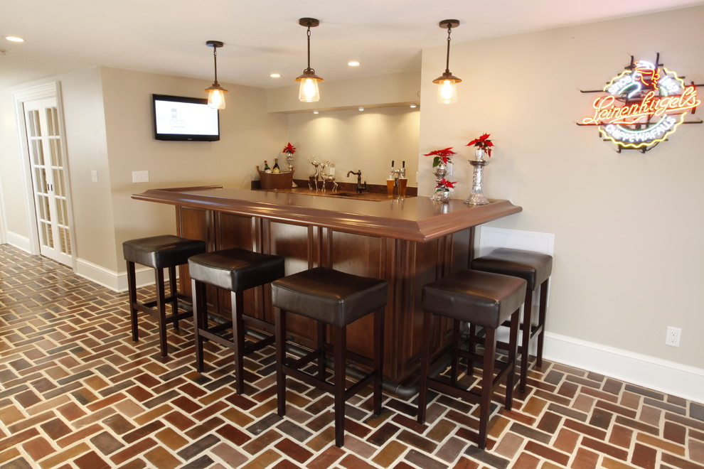 “Pub” Like Finished Basement Rocky River, Ohio - Traditional - Basement ...