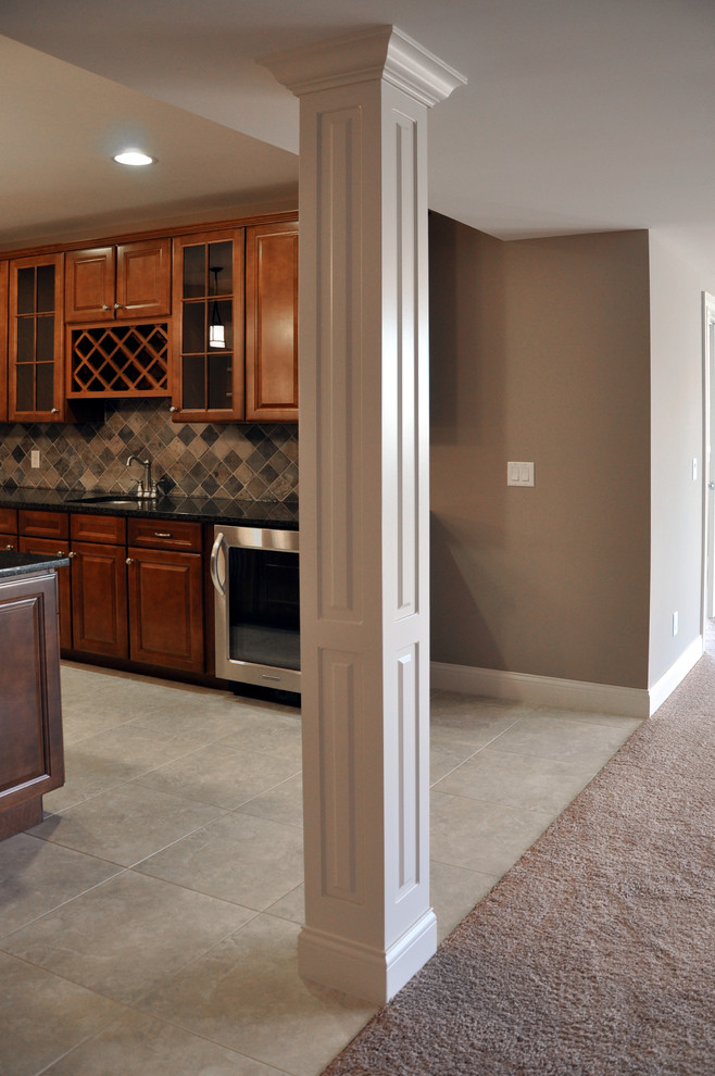 Raised panel column - Traditional - Basement - Cincinnati - by C&W ...