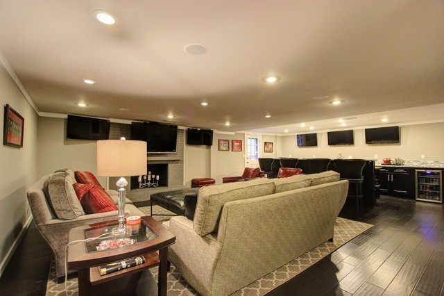 Rec Room Basement Project - Contemporary - Basement - Atlanta - by ...