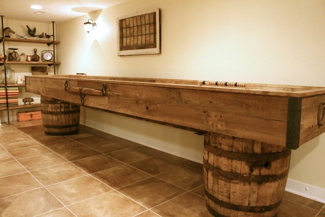 Reclaimed Wood Shuffleboard Table - Rustic - Basement - Chicago - by J ...