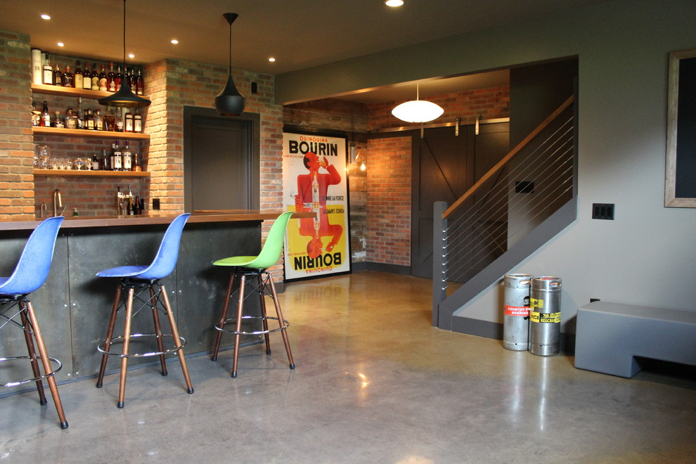 Residential Polished Concrete - Huntertown, Ind. - Modern - Basement ...
