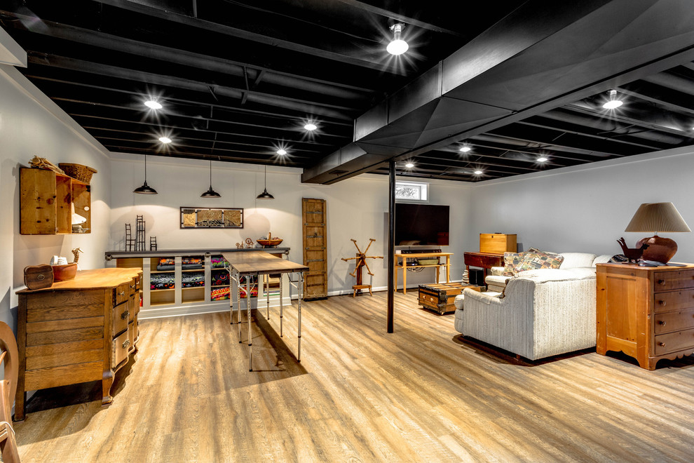 Reston Basement Workroom - Eclectic - Basement - DC Metro - by Foster ...