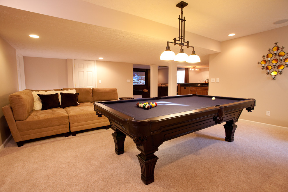 Royal Boulevard Basement Remodel - Traditional - Basement ...
