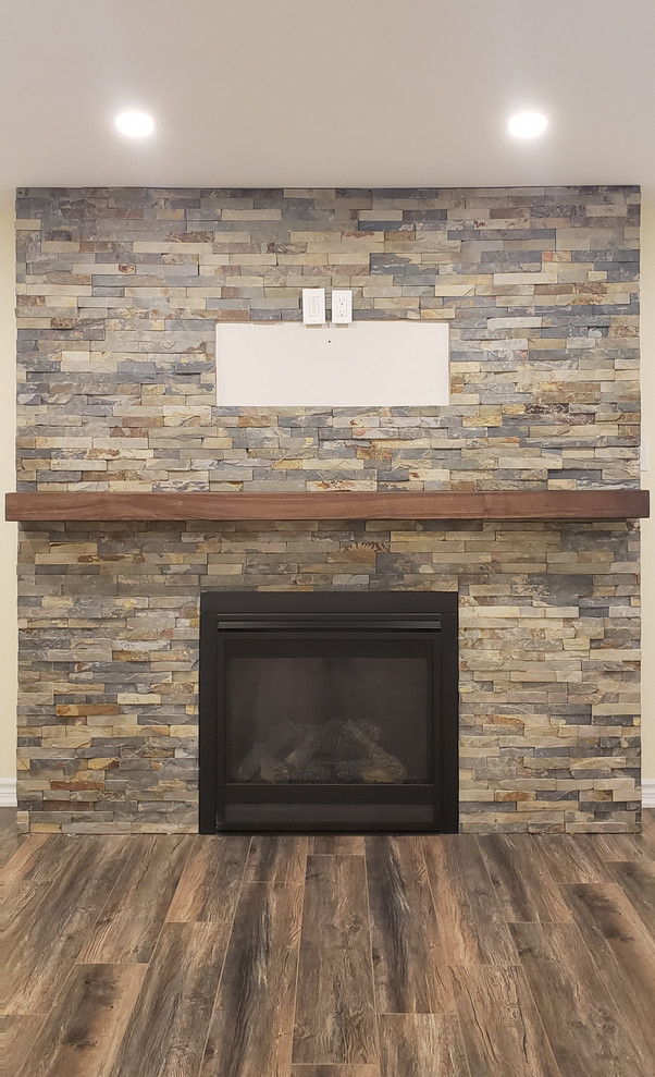Rustic Basement Fireplace. - Rustic - Basement - Toronto - by HTR ...