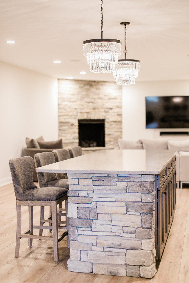 Rustic Basement Remodel - Farmhouse - Basement - Other - by TJH ...