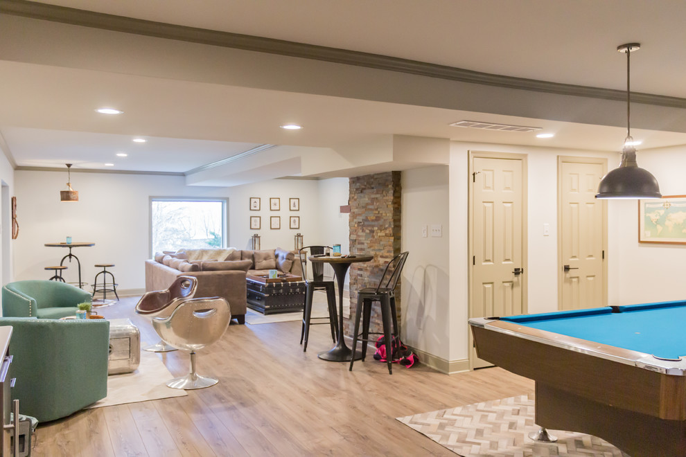 Rustic Chic Basement Overhaul - Rustic - Basement - Philadelphia - by ...