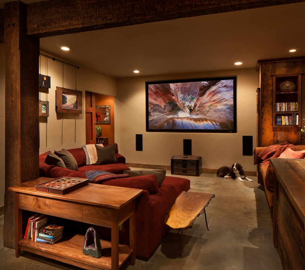 Rustic Love - Rustic - Basement - Other - by Mindful Designs, Inc. | Houzz