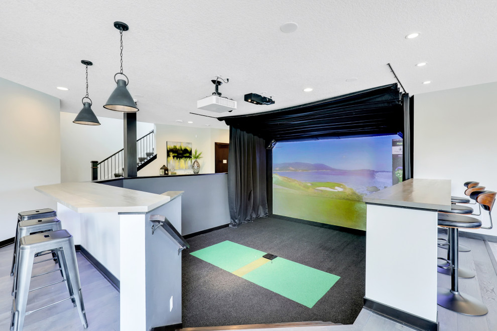 Rustic Modern Home - Basement - Minneapolis - by Custom One Homes | Houzz