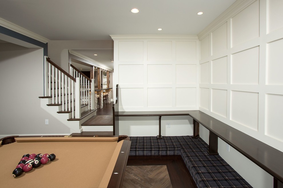 RUSTIC STONE & RECLAIMED WOOD BAR - Montagne - Sous-sol - Washington, D ...