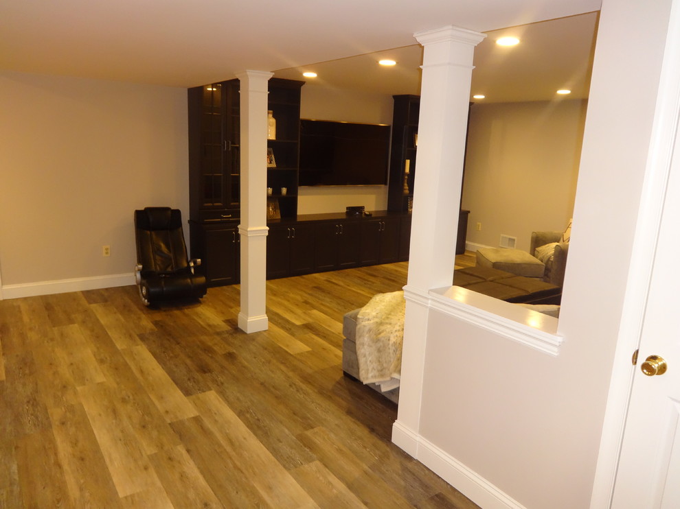 Spacious warm basement - Traditional - Basement - New York - by Skydell ...