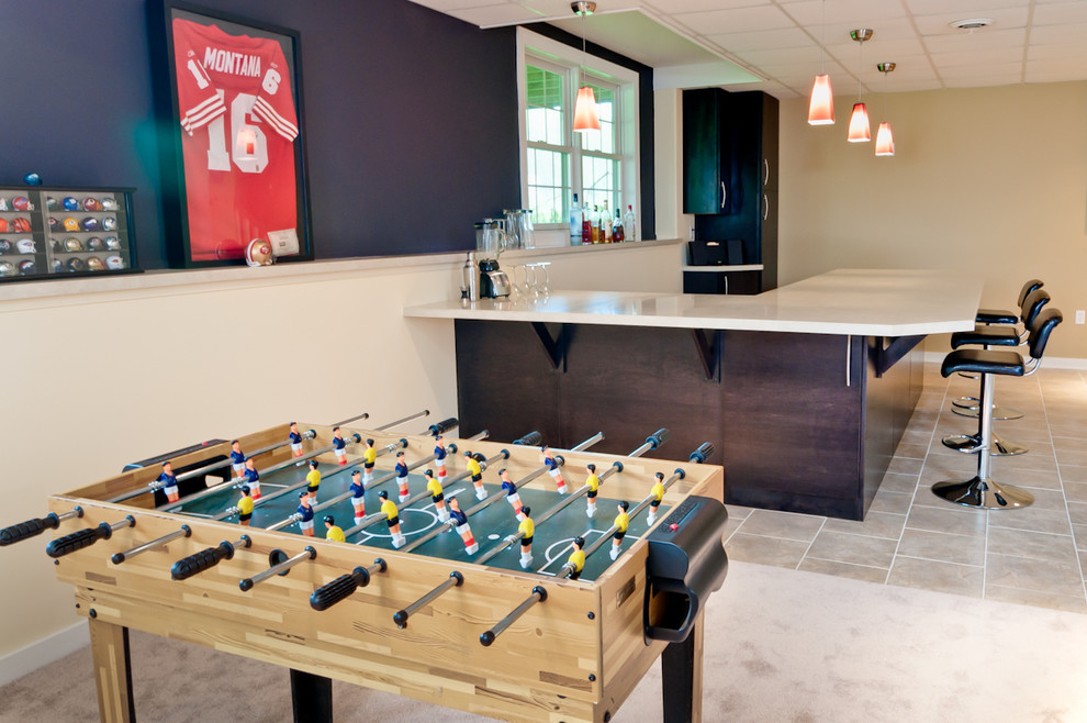 Sports Lovers Basement - Contemporary - Basement - New York - by Bright ...